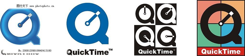 QuickTime苹果播放器矢量图标标志LOGO图片_Logo_LOGO标识-图行天下素材网
